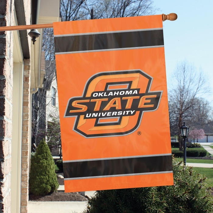 Oklahoma State Cowboys Applique Banner Flag 44" x 28" & more garden ...