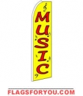 Music Feather Flag 3' x 11.5' & more garden flags at FlagsForYou.com