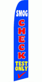 Smog Check Test Only Feather Flag 2.5' x 11.5' & more garden flags at ...