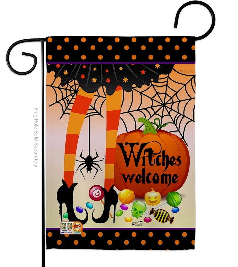 Witches Welcome Garden Flag & more garden flags at FlagsForYou.com