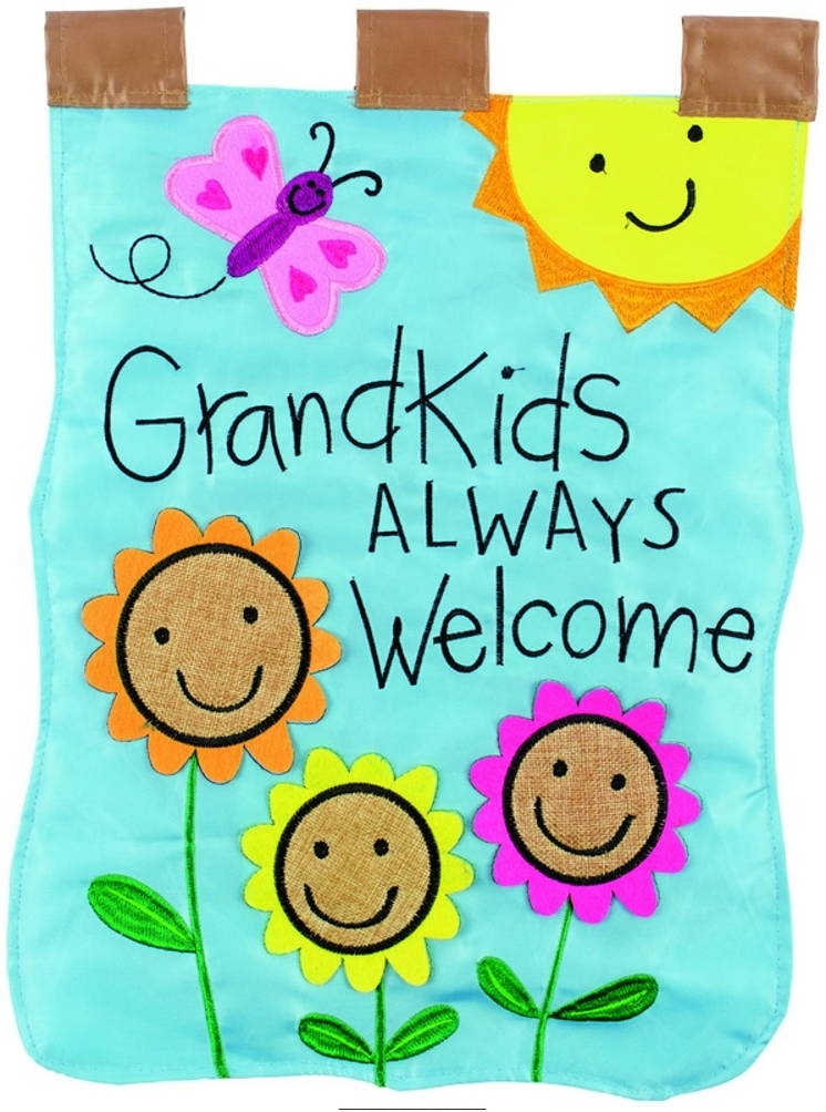 Grandkids Always Welcome Applique Garden Flag & more garden flags at ...