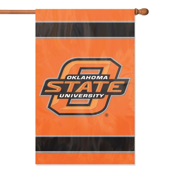 Oklahoma State Cowboys Applique Banner Flag 44" x 28" & more garden ...