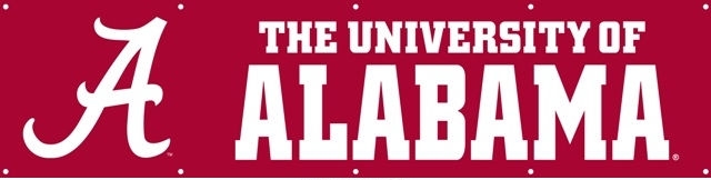 Alabama Crimson Tide Banner 8' x 2' & more garden flags at FlagsForYou.com