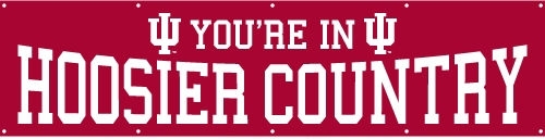 Indiana Hoosiers Banner 8' x 2' & more garden flags at FlagsForYou.com