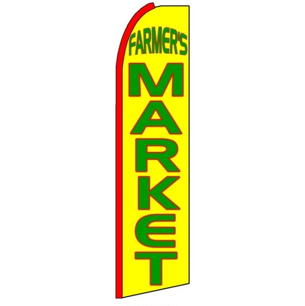 Farmer's Market Feather Flag 3' x 11.5' & more garden flags at ...