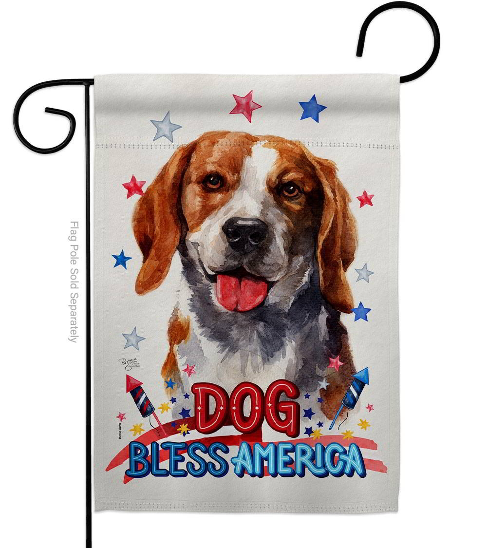 Patriotic Beagle Garden Flag & more garden flags at FlagsForYou.com