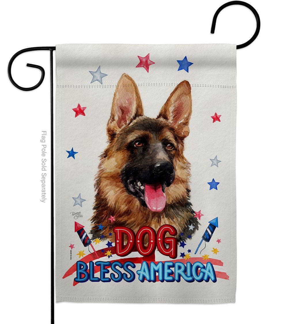 Patriotic German Shepherd Garden Flag & more garden flags at ...