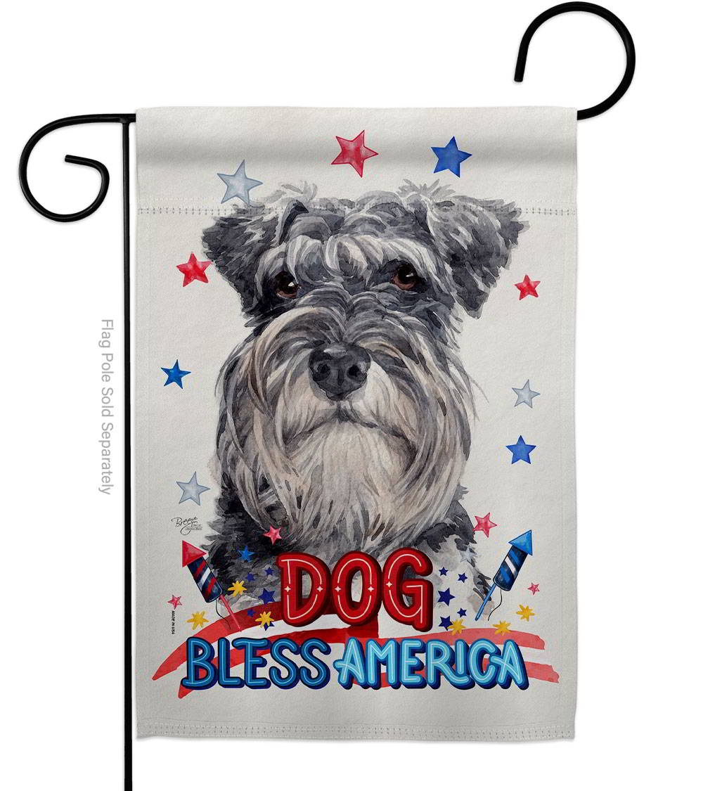 Patriotic Miniature Schnauzer Garden Flag & more garden flags at ...