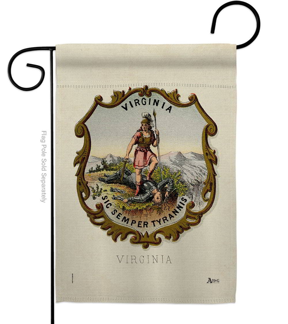 Coat Of Arms Of Virginia Garden Flag & more garden flags at FlagsForYou.com