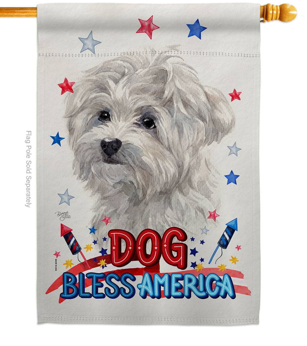 Patriotic Maltese House Flag & more garden flags at FlagsForYou.com