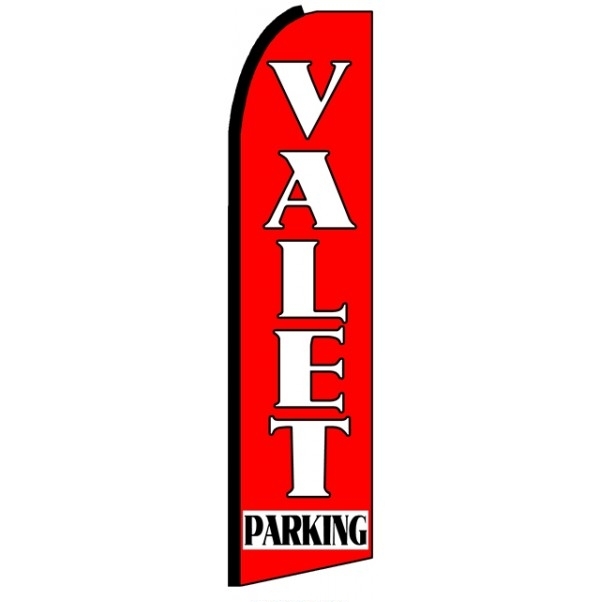 Valet Parking Feather Flag 3' x 11.5' & more garden flags at ...