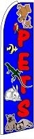 Pets Feather Flag 2.5' x 11.5' & more garden flags at FlagsForYou.com