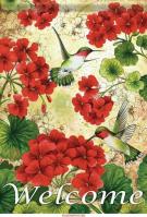 decorative Geranium Flags, Geranium garden flags at FlagsForYou.com
